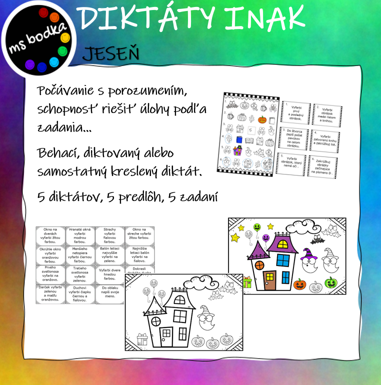 Diktáty inak Jeseň - Slovenský Jazyk | UčiteliaUčiteľom.sk