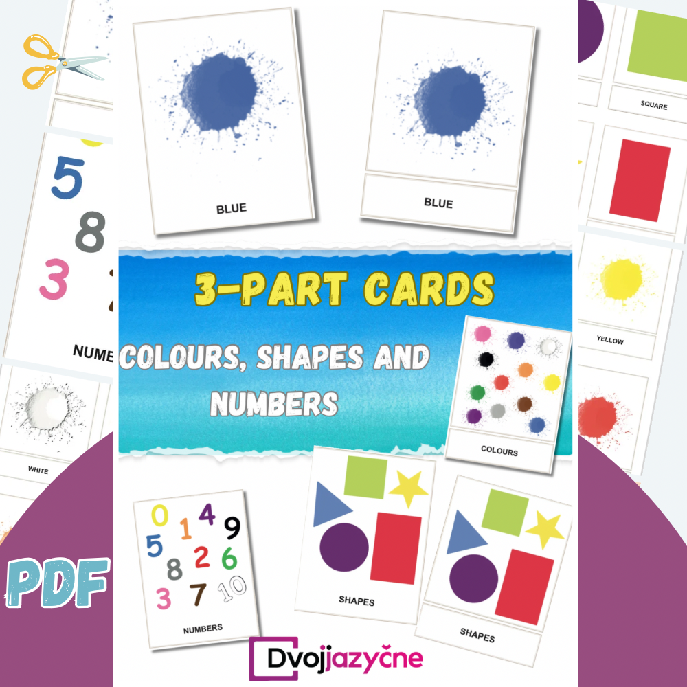 3-part cards: Colours, shapes and numbers - Anglický jazyk ...