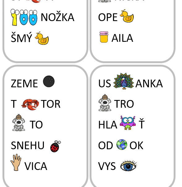 Slovo v slove - Slovenský Jazyk | UčiteliaUčiteľom.sk