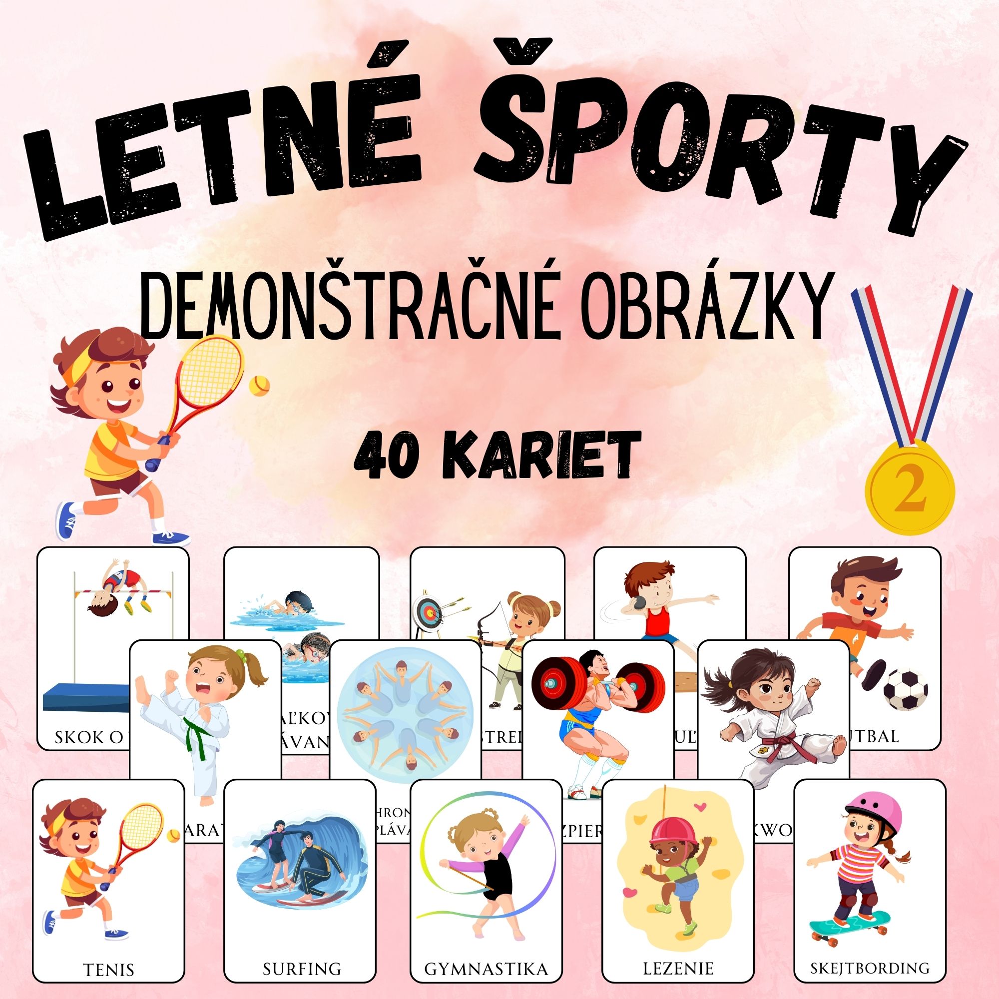 Letné športy - demonštračné obrázky - Nepriradené k predmetu ...
