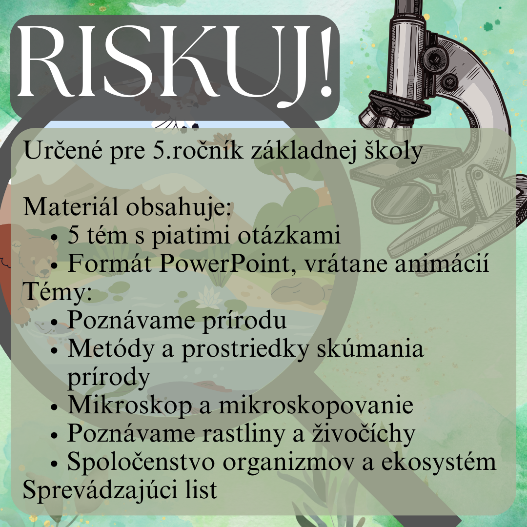 RISKUJ! - Poznávame prírodu, Poznávame rastliny a živočíchy ...