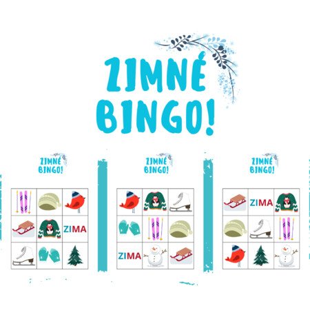 Zima - BINGO! - Znaky, symboly, počasie, oblečenie, športy ...