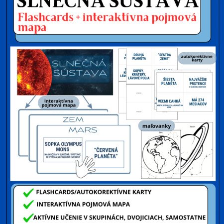 SLNEČNÁ SÚSTAVA - Flashcards + interaktívna pojmová mapa - Prírodoveda ...