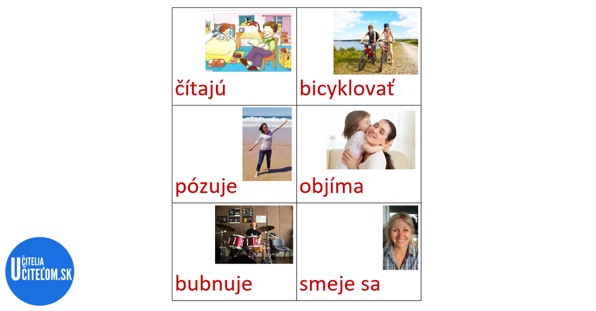 Slovesá - súbor kariet - Slovenský Jazyk | UčiteliaUčiteľom.sk
