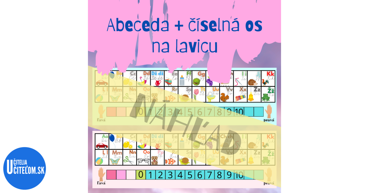 Abeceda a číselná os na lavicu - Slovenský jazyk - gramatika ...