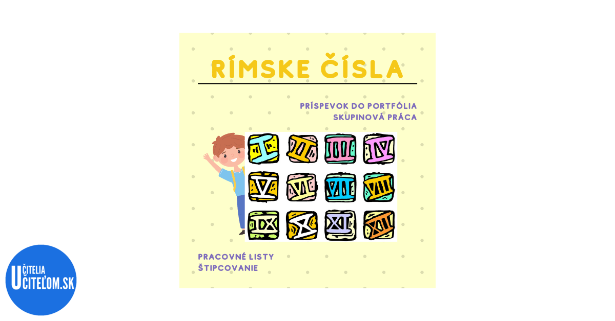 Rímske čísla (pracovné listy, štipcovanie) - Matematika ...