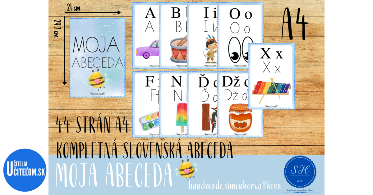 ABECEDA - Kompletná Slovenská Abeceda, plagáty A4 - Slovenský Jazyk ...