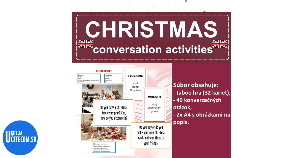 Christmas conversation activities - Anglický jazyk | UčiteliaUčiteľom.sk