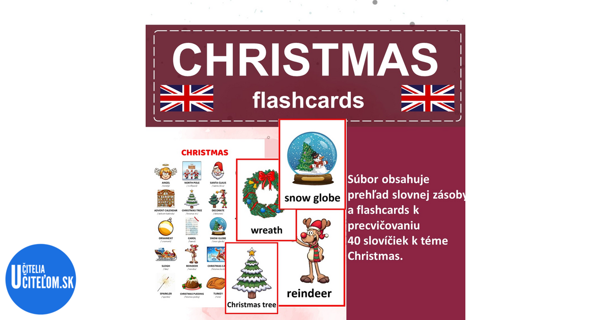 Christmas flashcards - Anglický jazyk | UčiteliaUčiteľom.sk