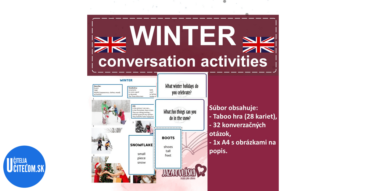 Winter conversation activities - Anglický jazyk | UčiteliaUčiteľom.sk