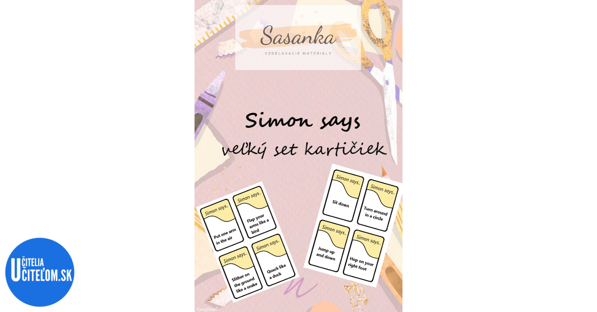SIMON SAYS flashcards - Anglický jazyk | UčiteliaUčiteľom.sk