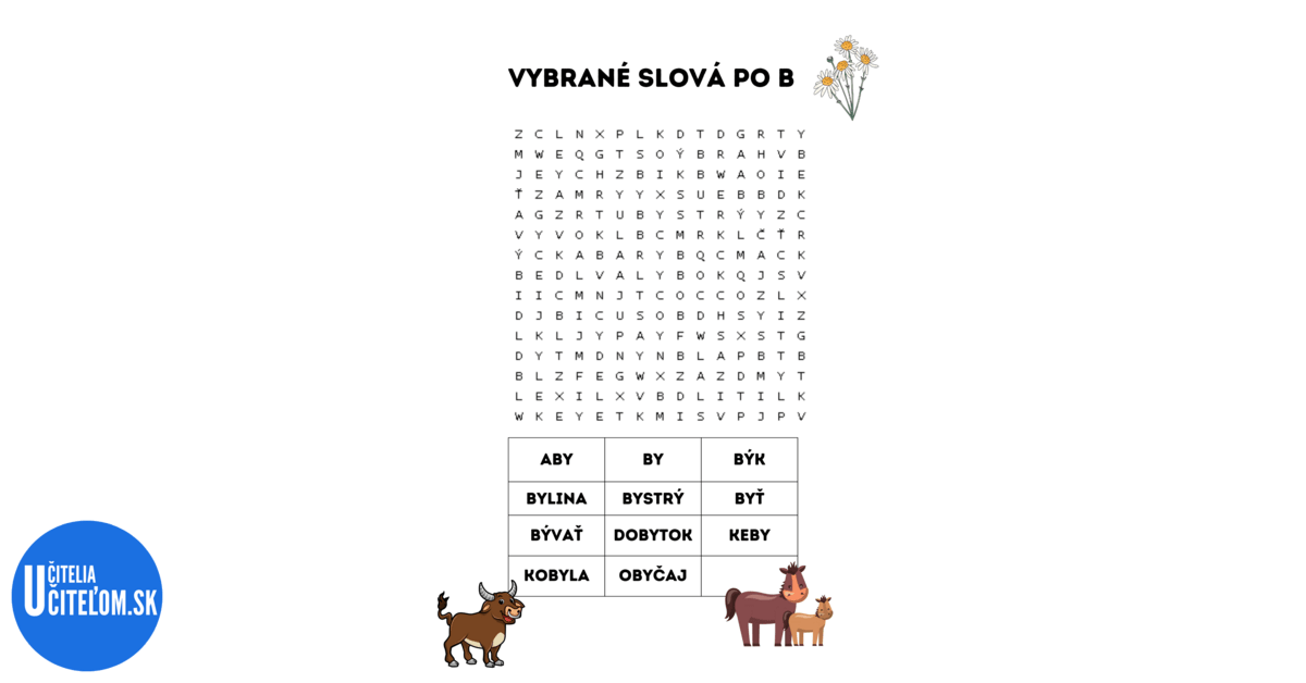 VYBRANÉ SLOVÁ OSEMSMEROVKY - Slovenský Jazyk | UčiteliaUčiteľom.sk