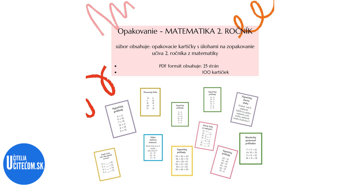 Matematika - opakovanie 2. ročník - Matematika | UčiteliaUčiteľom.sk