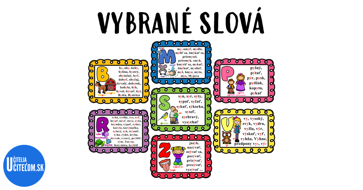 PLAGÁTY - VYBRANÉ SLOVÁ - Slovenský Jazyk | UčiteliaUčiteľom.sk