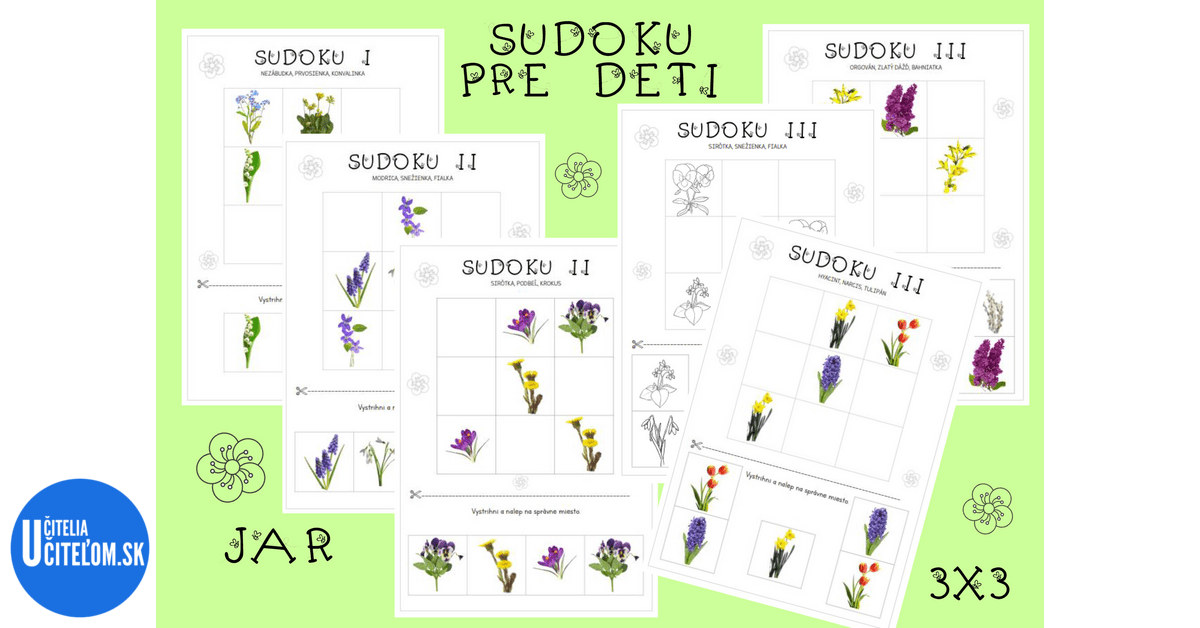 SUDOKU pre deti 3x3 - JAR - Matematika | UčiteliaUčiteľom.sk