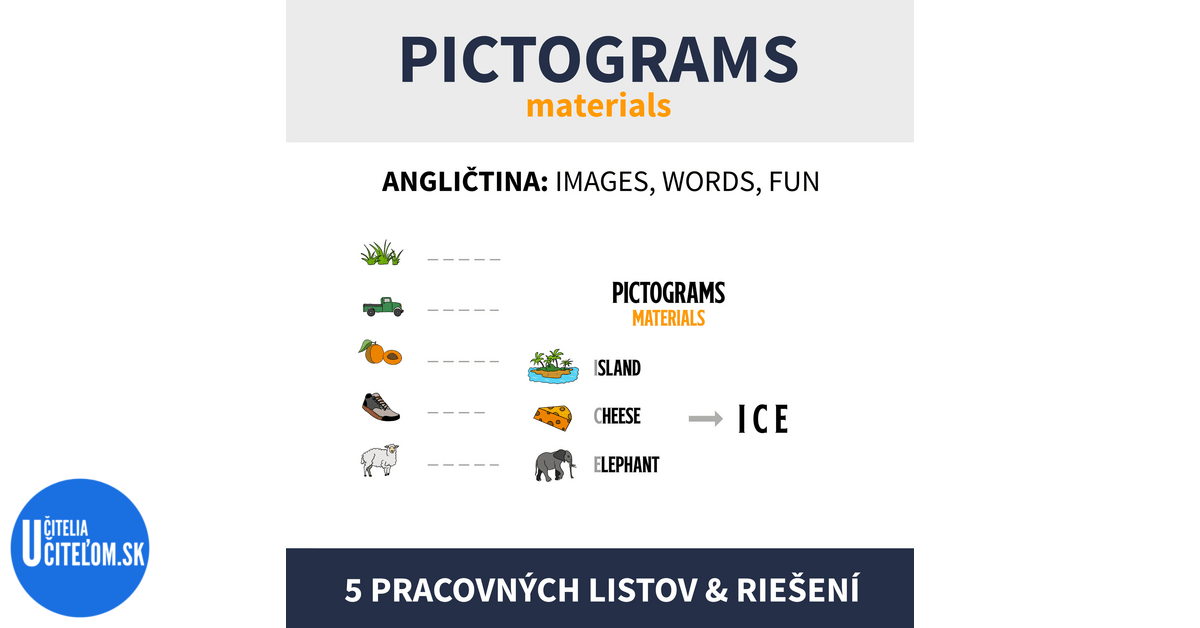 ENG - PICTOGRAMS / MATERIALS (piktogramy na tému) - Anglický jazyk ...