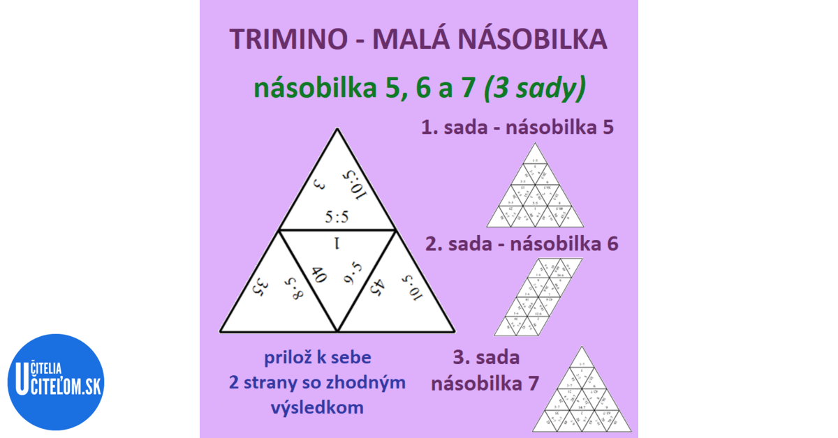 MALÁ NÁSOBILKA - násobilka 5, 6 a 7 - násobenie a delenie - Matematika ...