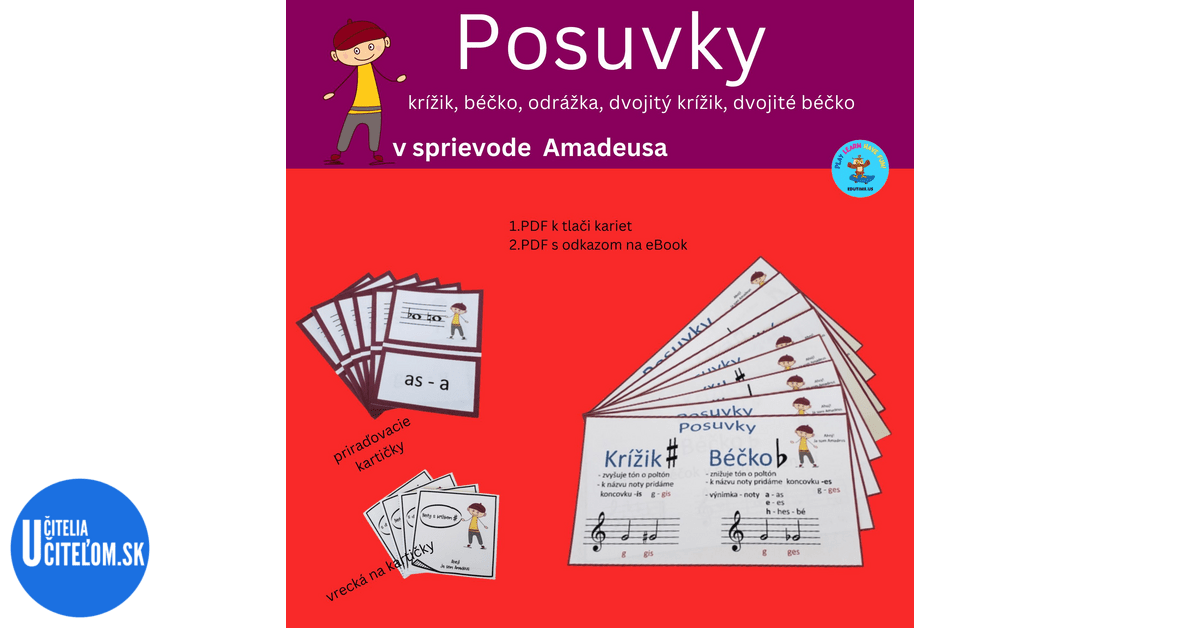 Posuvky v hudbe - súbor kartičiek a eBook od Amadeusa - Hudobná výchova ...
