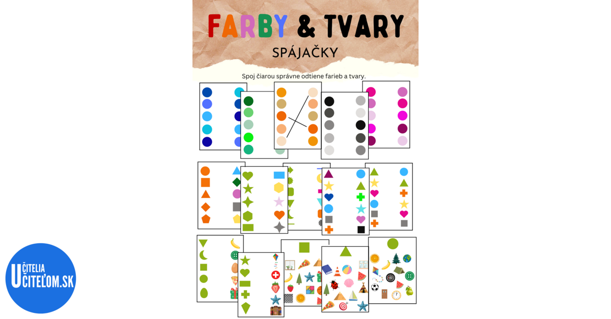 Farby a Tvary - Spájačky od 2.5 roka - Nepriradené k predmetu ...