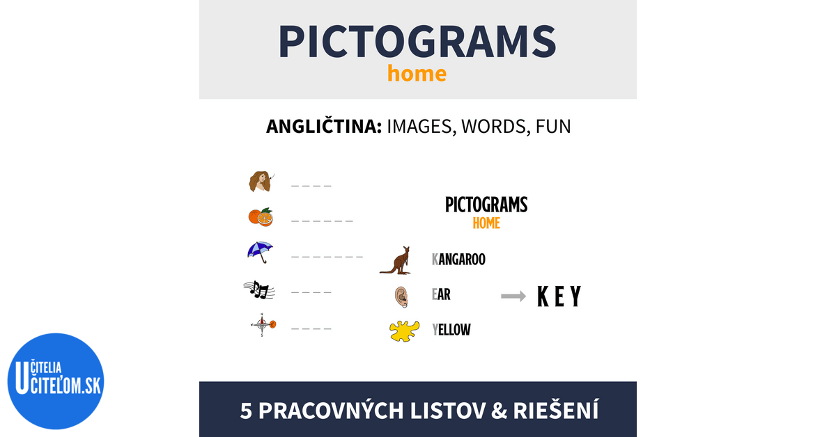 ENG - PICTOGRAMS / HOME (piktogramy na tému) - Anglický jazyk ...