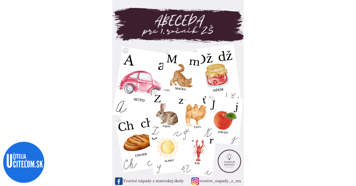 Abeceda pre 1. ročník ZŠ /normované písané písmo/ - Slovenský jazyk ...
