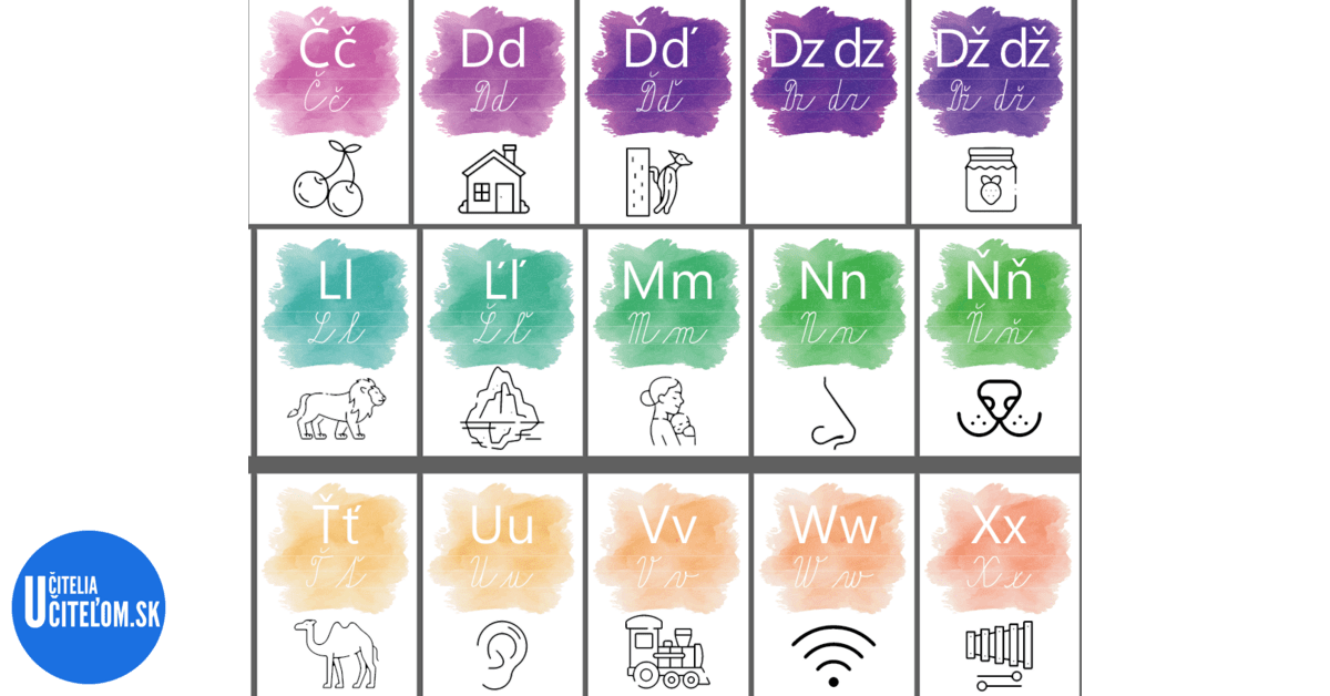 Abeceda - písané aj tlačené s obrázkami - Slovenský Jazyk ...