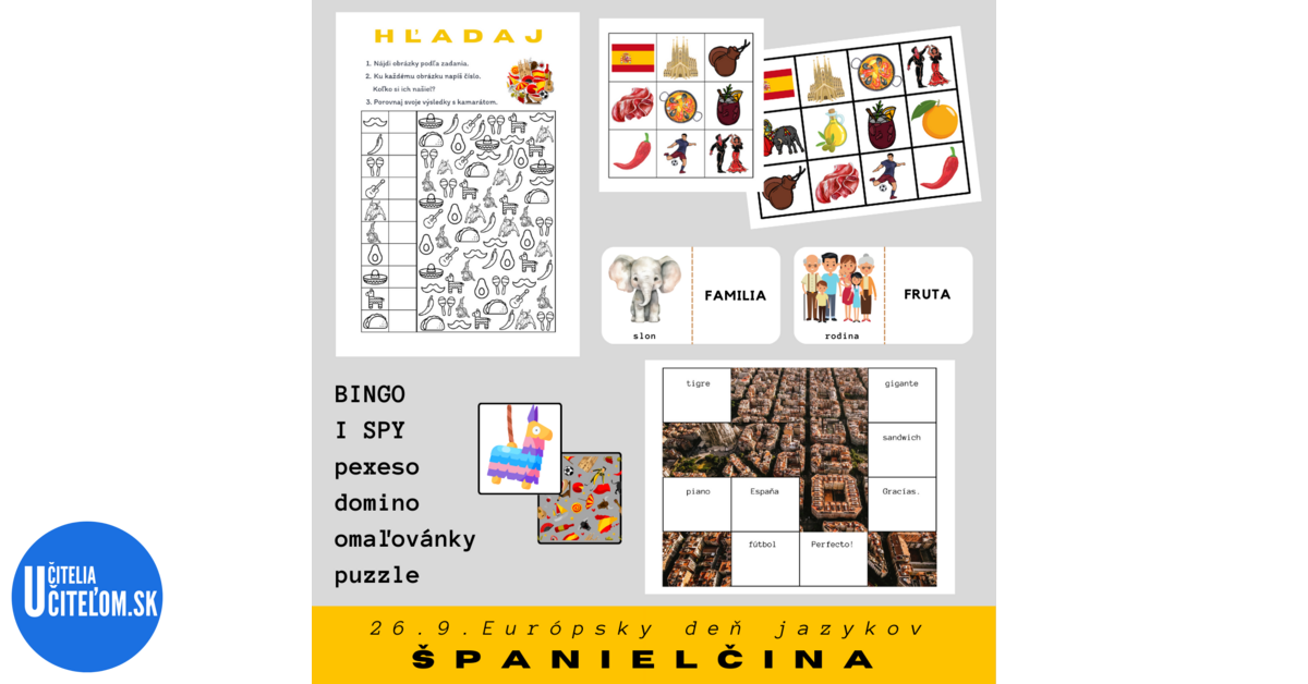 ŠPANIELČINA - základy pre deti - Cudzie jazyky | UčiteliaUčiteľom.sk