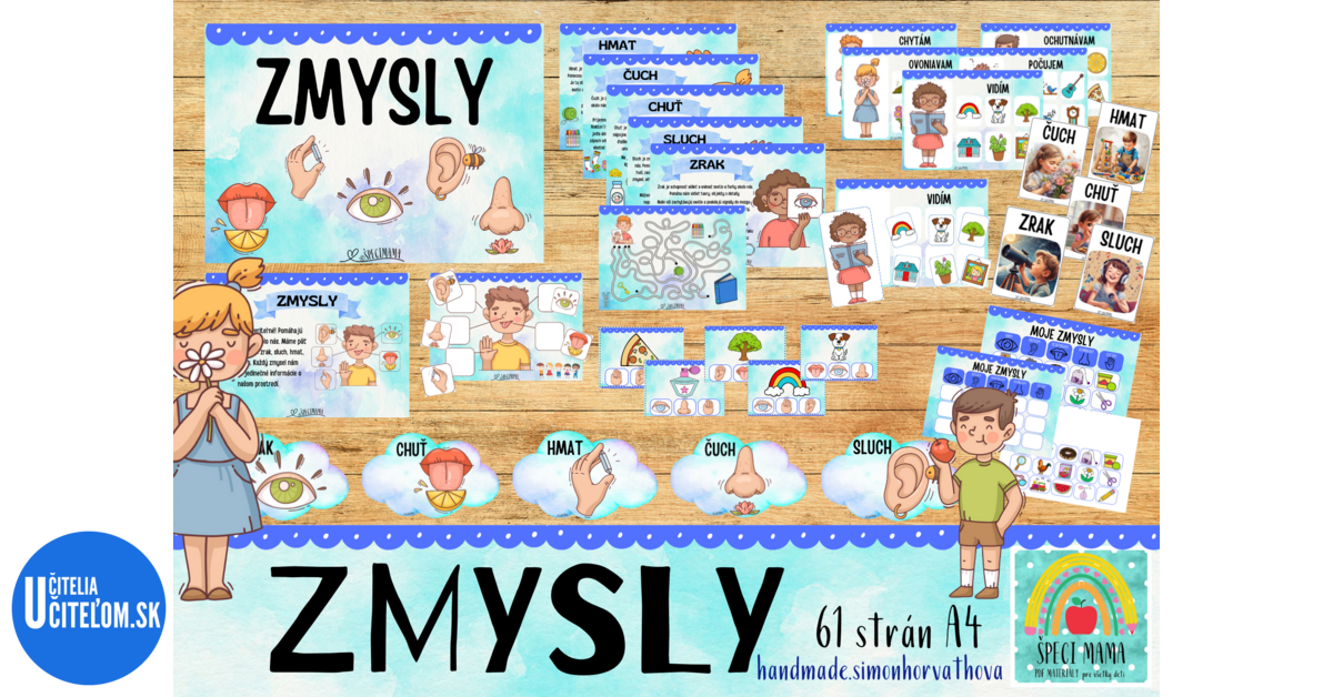 Zmysly, Ľudské telo a jeho zmysly, 5 zmyslov, Aktivity - Slovenský Jazyk | UčiteliaUčiteľom.sk