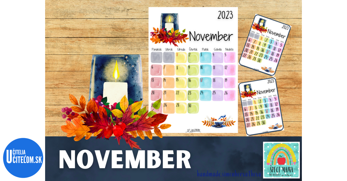 Kalendár November - Nepriradené k predmetu | UčiteliaUčiteľom.sk