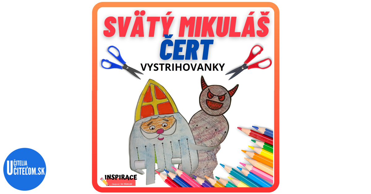 Svätý Mikuláš, čert - vystrihovanie ️ - Grafomotorika | UčiteliaUčiteľom.sk