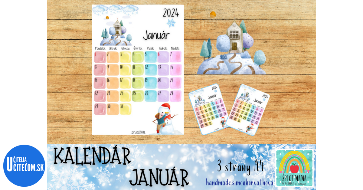 Kalendár Január - Slovenský Jazyk | UčiteliaUčiteľom.sk