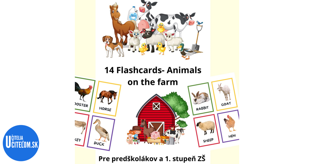 Flashcards - Animal on the farm - Anglický jazyk | UčiteliaUčiteľom.sk