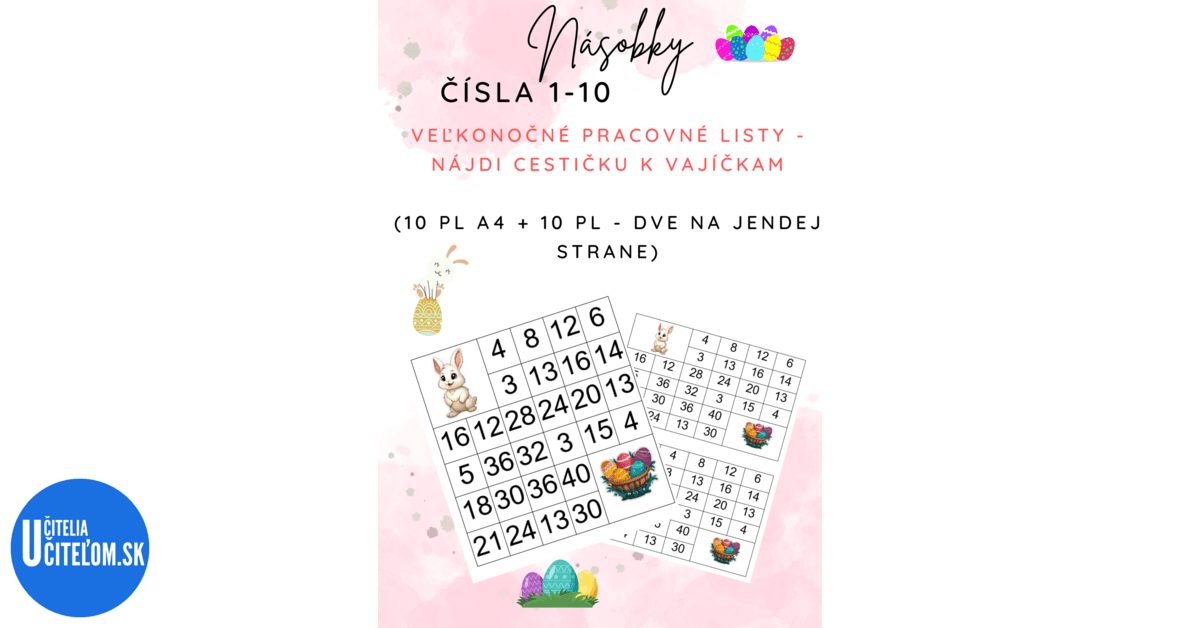 Násobky čísel 1-10 - Matematika | UčiteliaUčiteľom.sk