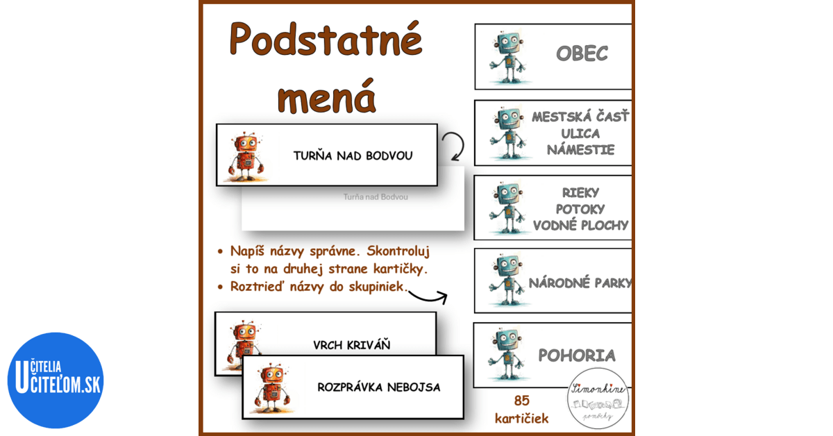 Podstatné mená - Slovenský Jazyk | UčiteliaUčiteľom.sk