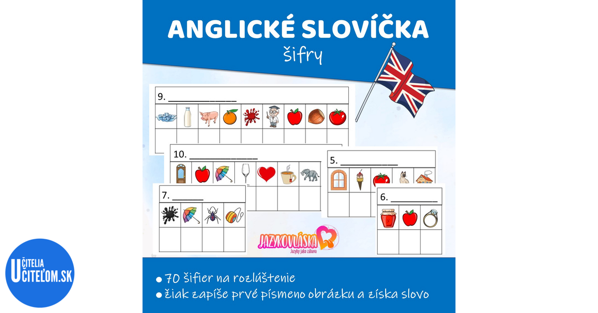 Anglické slovíčka šifry - Anglický jazyk | UčiteliaUčiteľom.sk