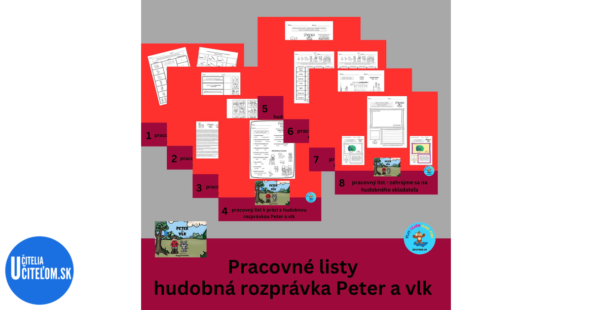 Peter a vlk - pracovné listy - Hudobná výchova | UčiteliaUčiteľom.sk