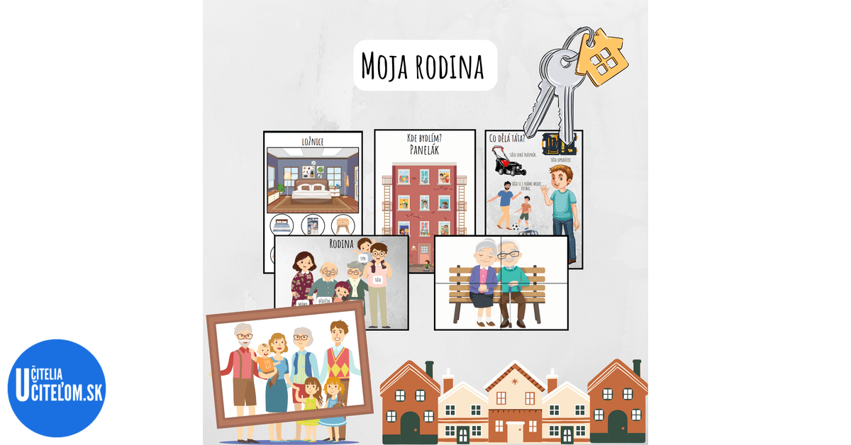 Moja rodina, V paneláku, V dome, Starý rodičia, Babka, Dedko - Občianska výchova ...