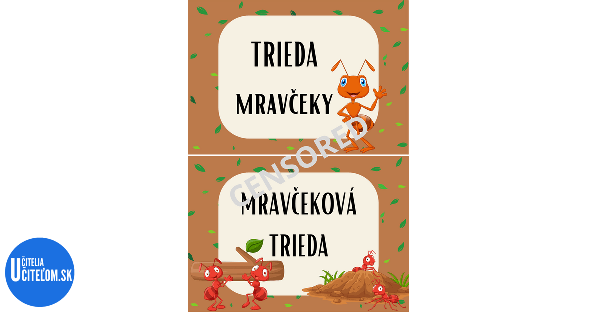 Trieda Mravčeky, Výzdoba triedy - Triednická hodina | UčiteliaUčiteľom.sk