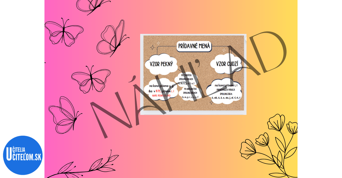 vzory prídavných mien - pekný a cudzí - Slovenský Jazyk ...