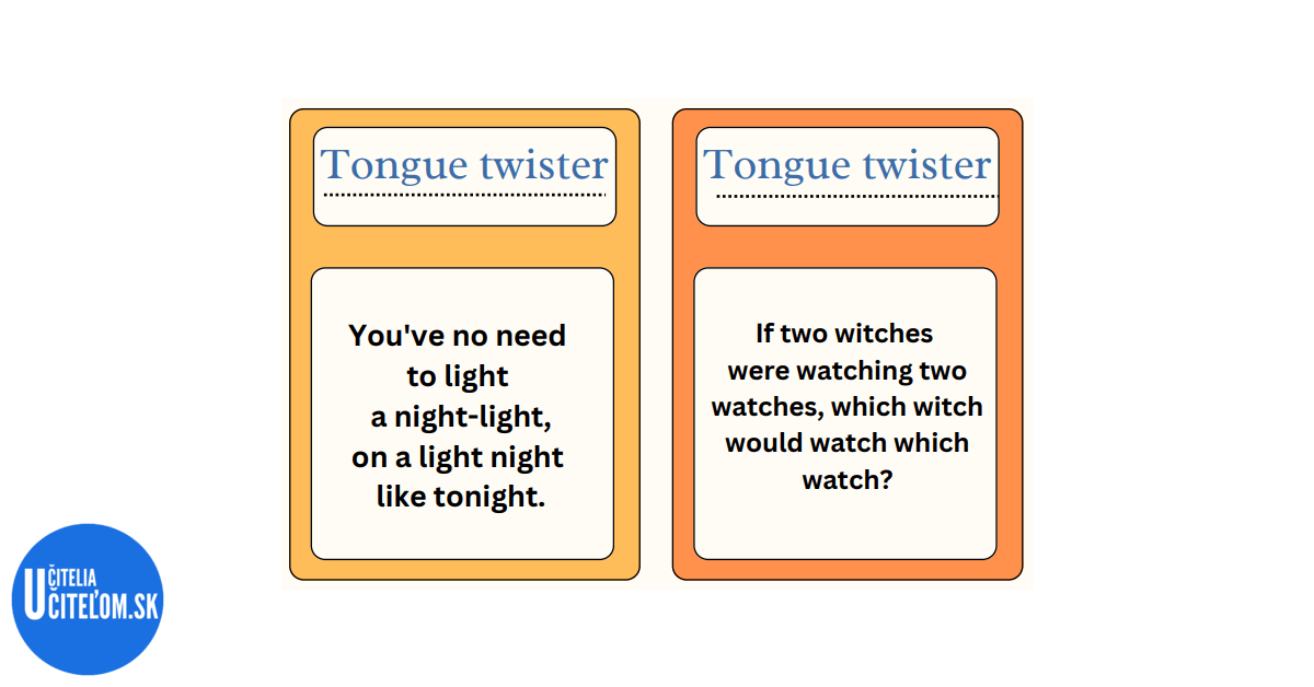 Hra Tongue Twisters - Anglický jazyk | UčiteliaUčiteľom.sk