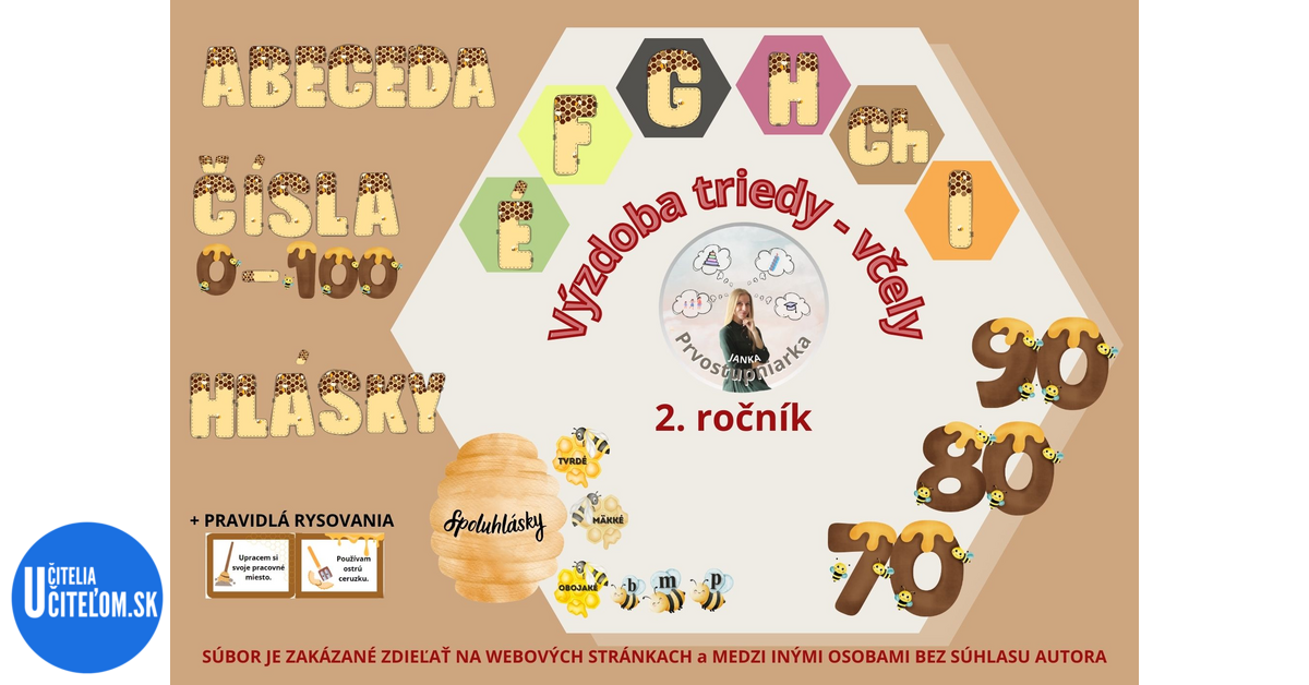 Výzdoba triedy - včely - Slovenský Jazyk | UčiteliaUčiteľom.sk