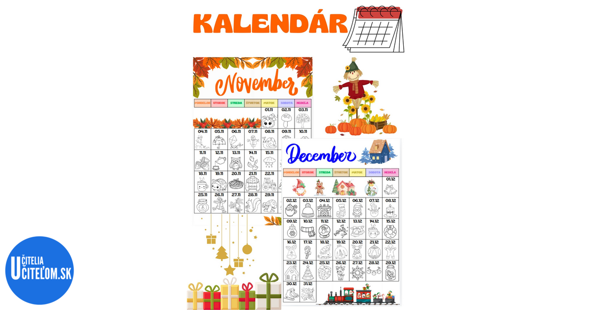 Kalendár - November a December 2024 - Anglický jazyk | UčiteliaUčiteľom.sk