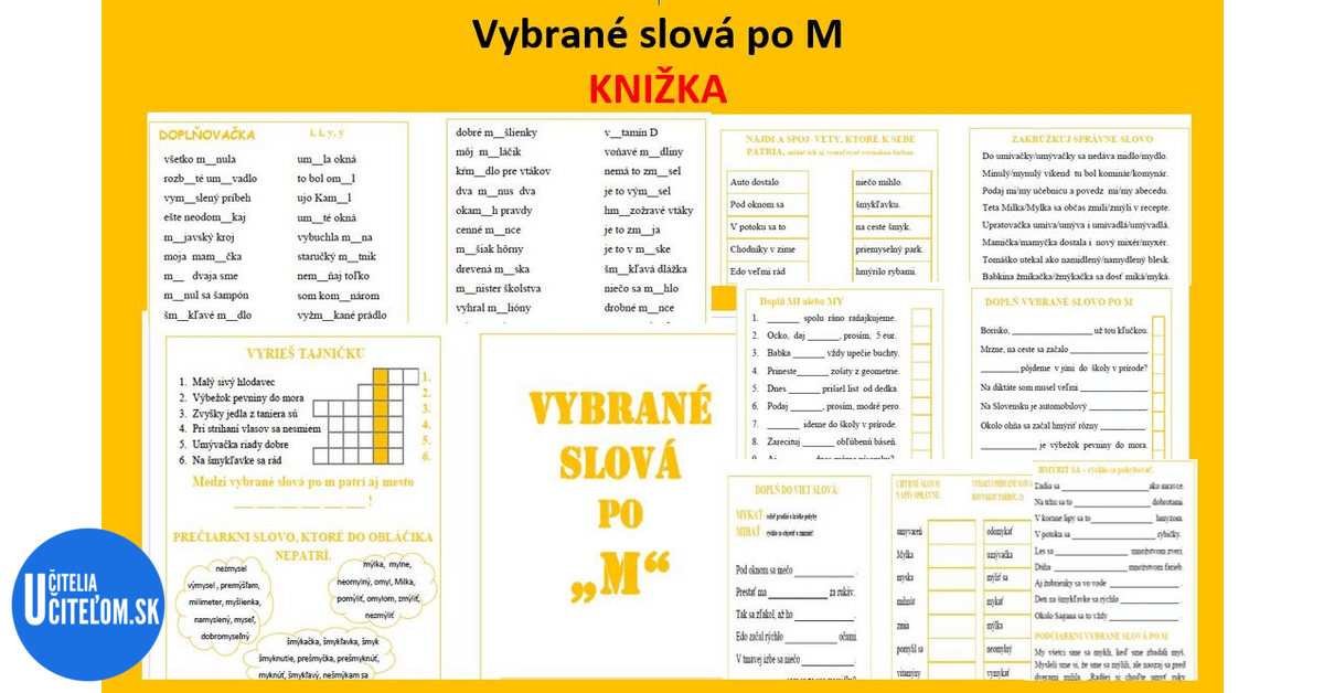 Vybrané slová po M - knižka - Slovenský jazyk - gramatika ...