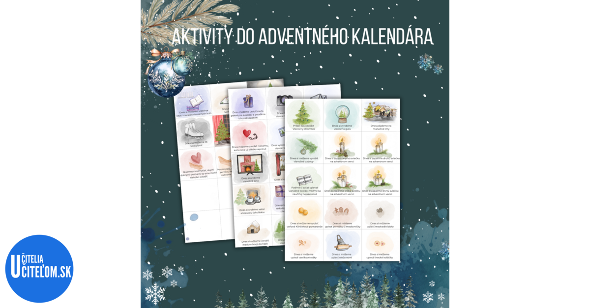 PDF na stiahnutie: Adventný kalendár aktivity s autorskými ilustráciami - Nepriradené k predmetu ...