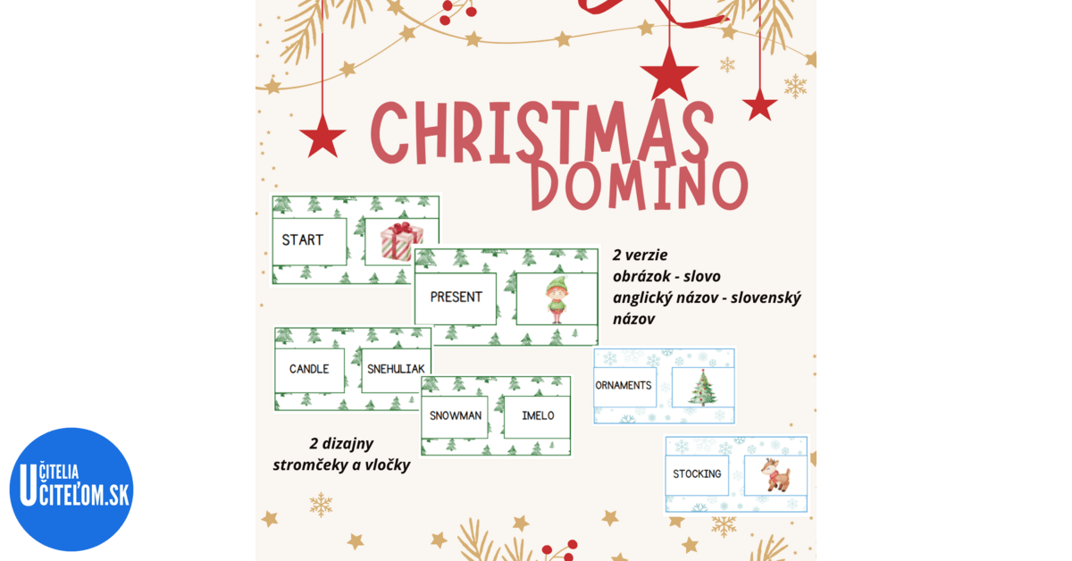 Christmas Domino - Anglický jazyk | UčiteliaUčiteľom.sk