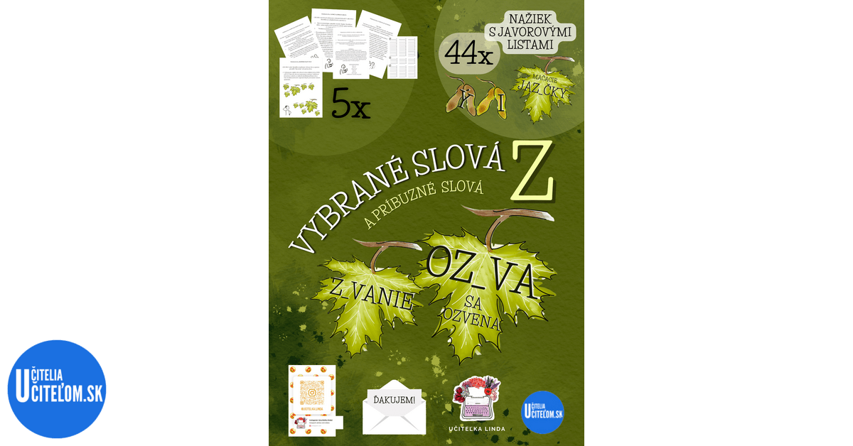 Vybrané slová po Z - Javor - Slovenský Jazyk | UčiteliaUčiteľom.sk