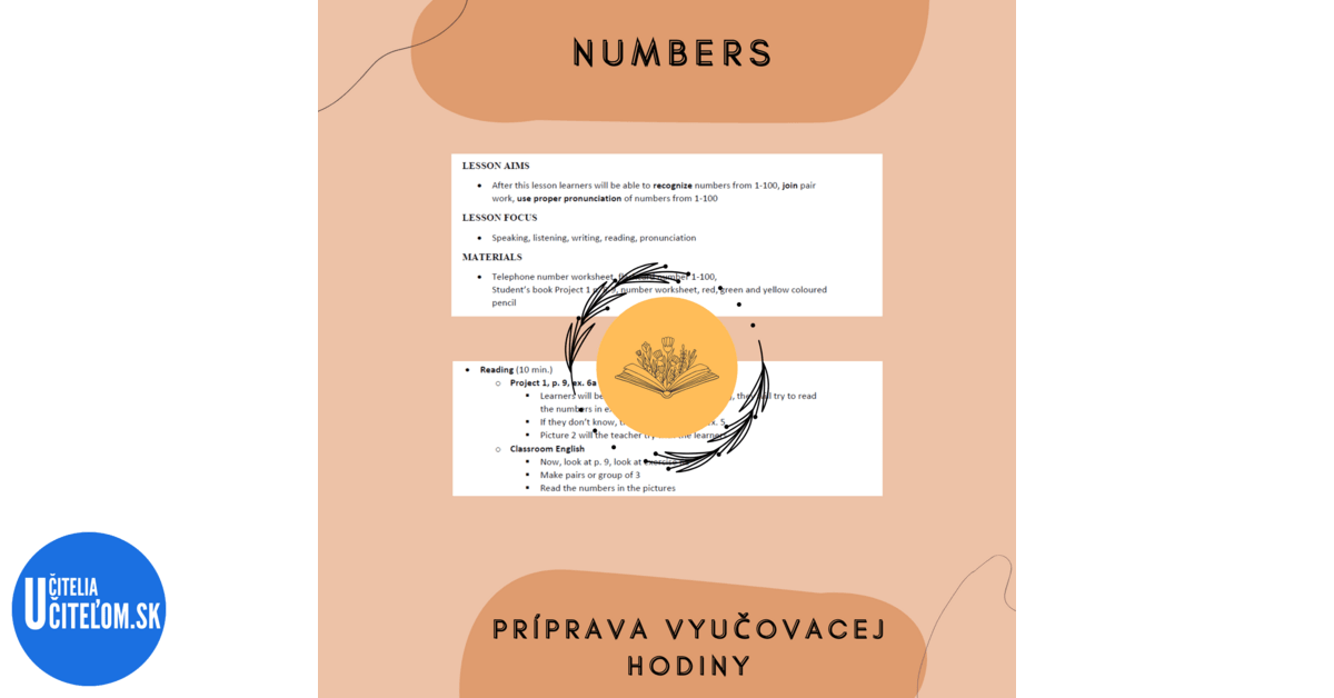 Príprava vyučovacej hodiny - čísla (numbers) - Anglický jazyk ...