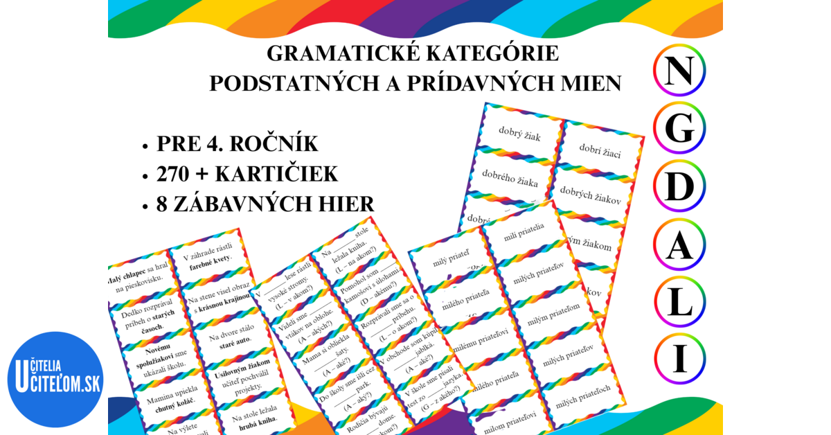 Gramatické kategórie podstatných a prídavných mien - Slovenský jazyk ...