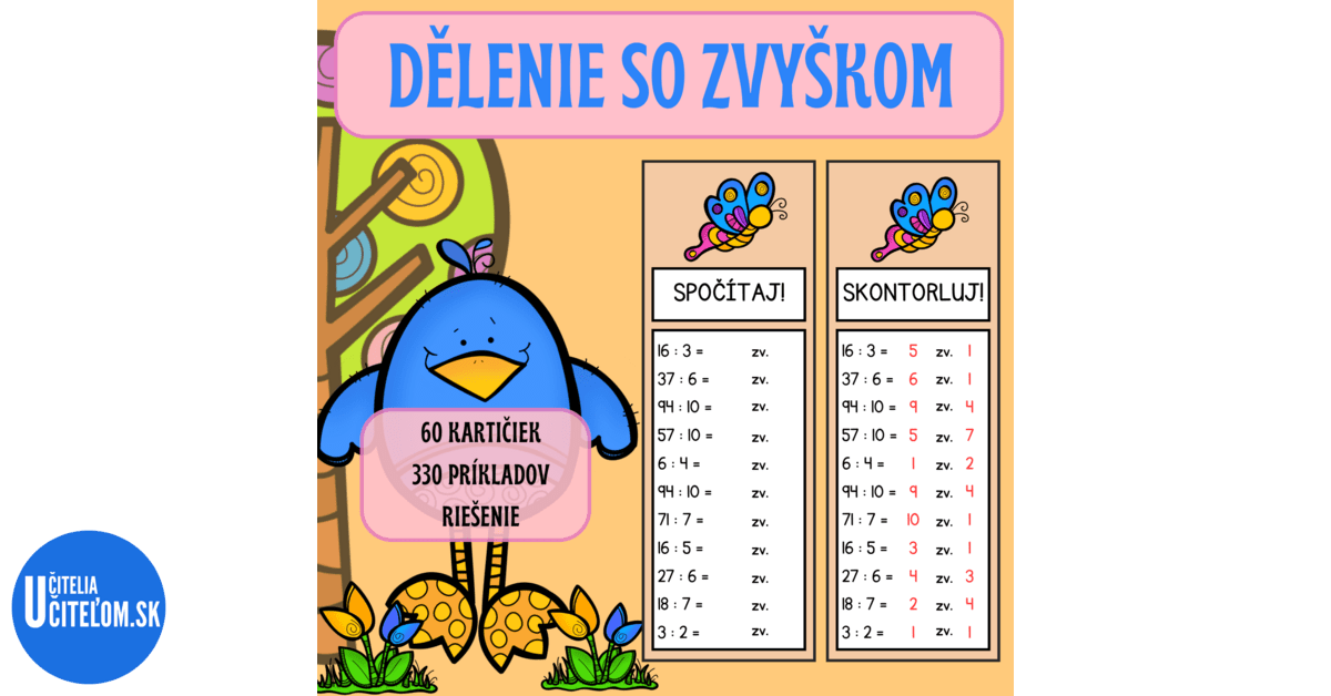 JARNÉ DELENIE SO ZVYŠKOM - Matematika | UčiteliaUčiteľom.sk