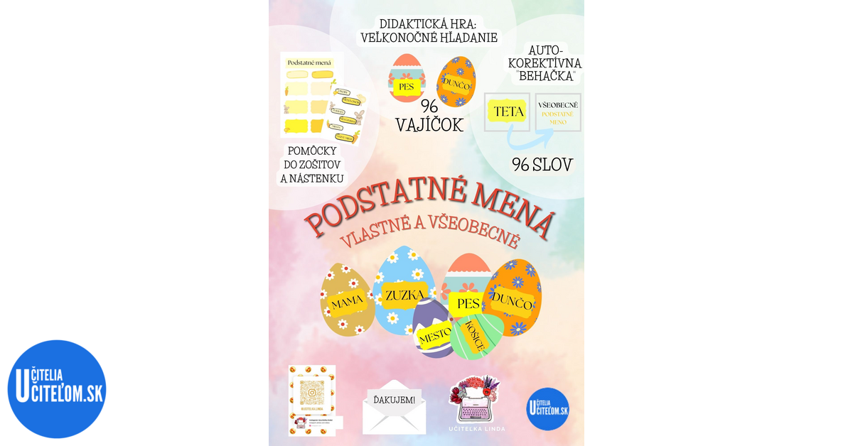Podstatné mená - vlastné a všeobecné - Slovenský Jazyk ...